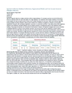 Specify 6 Collection Database Architecture, Organizational Model, and User Account Access to ...